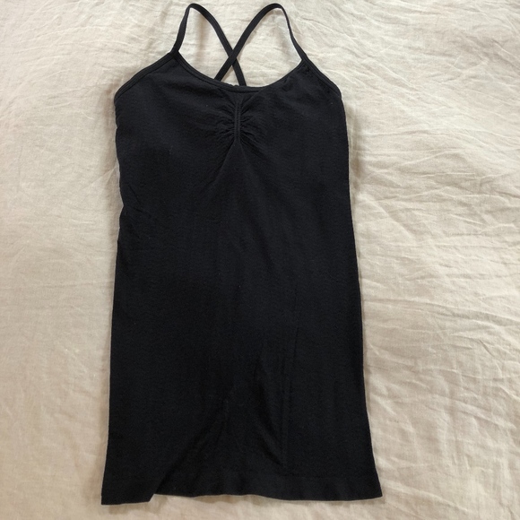 Athleta | Tops | Athleta Yoga Black Cross Back Tank | Poshmark